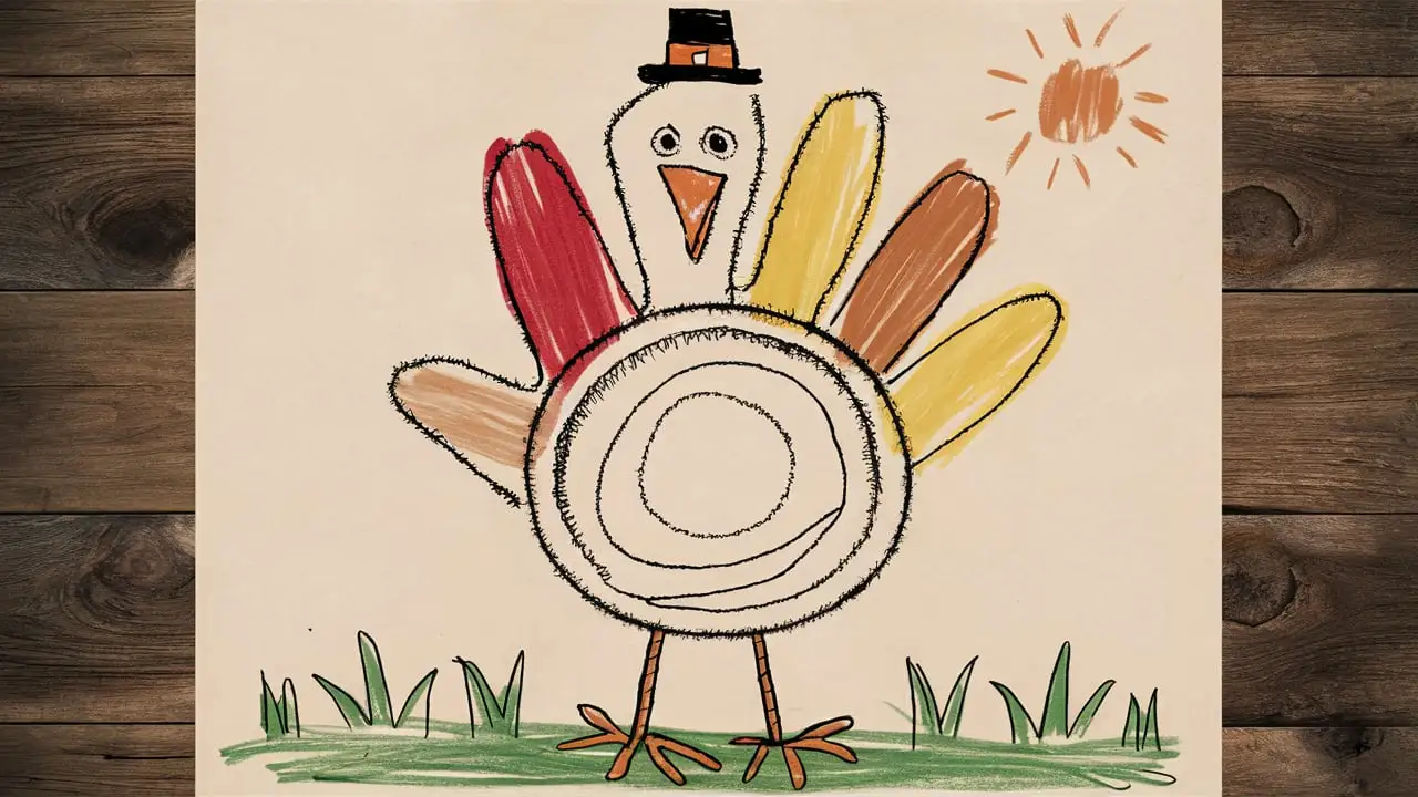 Create Thanksgiving Turkey Art with Hand-Tracing